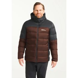 Jack Wolfskin Daunenjacke »NEBELHORN DOWN HOODY M RDS« mit Kapuze hotchoc S (48) S (48) Schützt vor Wind