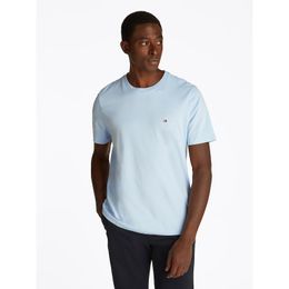 Tommy Hilfiger T-Shirt »ESSENTIAL REG FIT SOLID TEE mit Stickerei und Rundhals« unifarben, casual, regular fit, Baumwolle, Rundhals Breezy Blue L L...
