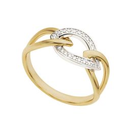 Firetti Diamantring »Schmuck Geschenk Gold 585 Damenring Goldring Diamant« mit Brillanten gelbgoldfarben-weißgoldfarben 18 Schicker Damenring in...