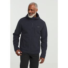 Jack Wolfskin Herren Fleecejacke &raquo;LAKE RIDGE HOODED JKT M&laquo; mit Kapuze blau XXL (58)