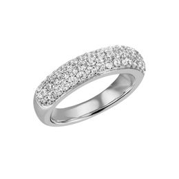 Firetti Fingerring »Schmuck Geschenk Silber 925 Silberring Ring Pavé-Optik glitzernd« mit Zirkonia (synth.) silberfarben-kristallweiß 54 Eleganter...