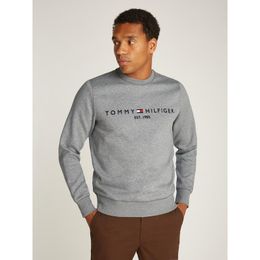Tommy Hilfiger Sweatshirt &raquo;TOMMY LOGO SWEATSHIRT mit Rundhals und Stickerei&laquo;, unifarben, casual, regular fit, Baumwollmix, Rundhals medium grey...