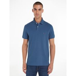 Tommy Hilfiger Poloshirt »1985 REGULAR POLO mit Kontraststreifen und Knopfleiste« unifarben, sportlich, regular fit, Baumwollmix, Polokragen aegean...