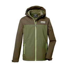 Killtec Softshelljacke »KOS 344 BYS SFTSHLL JCKT« Softshelljacke: Kapuze verstellbar, 10.000 mm wasserdicht, Colourblock olivgrün 140 140 Jungen...