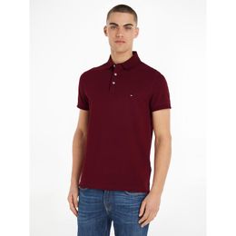 Tommy Hilfiger Poloshirt »1985 SLIM POLO mit Piqué-Struktur und Stickerei« meliert, casual, slim fit, Baumwollmix, Polokragen Deep Rouge XL XL Slim...