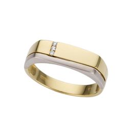 Firetti Goldring »Schmuck Geschenk Gold 333 Herrenring Goldring« mit Brillanten gelbgoldfarben-weißgoldfarben-weiß 20 Auffälliger Siegelring in...