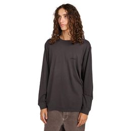 Element Langarmshirt »Lowcase Pigment« Off Black XXL XXL Conscious by Nature: Baumwolle