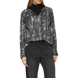 s.Oliver Langarmbluse mit All-Over Print GREY/BLACK AOP 38 38 Bluse von s.Oliver