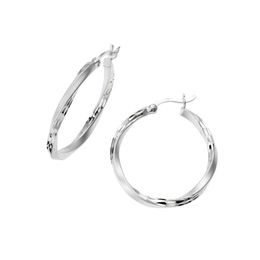 Firetti Paar Creolen »Schmuck Geschenk Silber 925 Basic diamantiert« silberfarben 25 Zeitlose Creolen, teilweise diamantiert