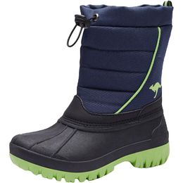 Kangaroos Winterstiefel »K-Ben« Snowboots, Winterboots, Winterschuhe, wasserabweisend navy-lime 29 29 Winterstiefel von Kangaroos mit Schnellschnürung