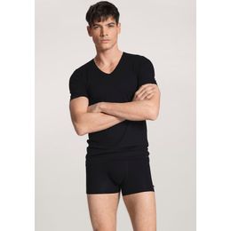 Calida Kurzarmshirt &raquo;Focus&laquo;, V-Ausschnitt, Single Jersey, flache N&auml;hte, elastisch, weich schwarz L (52/54) L (52/54) Herren V-Neck Shirt von Calida