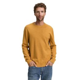 Tom Tailor Rundhalspullover mit Logostickerei mustard melange XXL XXL Strickpullover von Tom Tailor