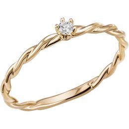 Firetti Fingerring »Schmuck Geschenk Gold 585 Goldring Vorsteckring« mit Brillant gelbgoldfarben 58 Solitär-Ring - klassisch-edel und doch mit dem...
