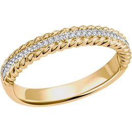 Firetti Fingerring »Schmuck Geschenk Gold 585 Damenring Ring Memoire« mit Brillanten gelbgoldfarben-weißgoldfarben 52 Bezaubernder Ring mit...
