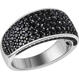 Firetti Fingerring »Schmuck Geschenk Silber 925 Silberring Ring« mit Zirkonia (synth.) silberfarben-schwarz 56 Ein wortwörtliches Glanzstück ist...