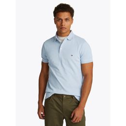 Tommy Hilfiger Poloshirt »1985 SLIM POLO mit Piqué-Struktur und Stickerei« meliert, casual, slim fit, Baumwollmix, Polokragen Breezy Blue L L Slim...
