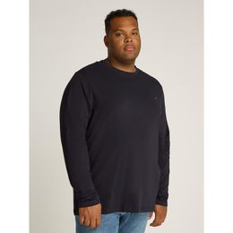 Tommy Hilfiger Big & Tall TOMMY HILFIGER BIG & TALL Longsleeve »BT-STRETCH SLIM FIT TEE-B mit Rundhals und Logo« unifarben, casual, slim fit, Baumwollmix, Rundhals, große...