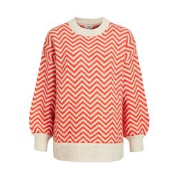 Object Pullover 'Lucia' Damen Größe XS creme / orangerot