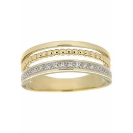Firetti Goldring »Schmuck Geschenk Gold 333 Damenring Goldring« mit Zirkonia (synth.) gelbgoldfarben-weißgoldfarben-kristallweiß 17 Eleganter...