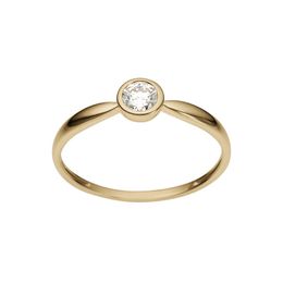Firetti Goldring »Schmuck Geschenk Gold 333 Vorsteckring, Verlobungsring« mit Zirkonia (synth.) gelbgoldfarben-kristallweiß 19 Eleganter Ring im...