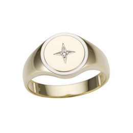Firetti Siegelring »Schmuck Geschenk Gold 333 Herrenring Fingerring Goldring« mit Brillant gelbgoldfarben-weißgoldfarben 21 Himmlisches...