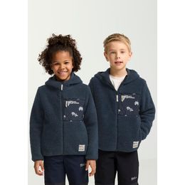 Jack Wolfskin Fleecejacke »MOOMIN ICE CURL K« mit Kapuze midnightsky 116 116 Fleecehoody