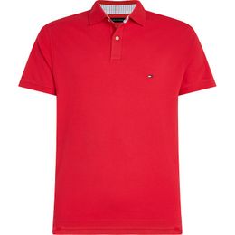 Tommy Hilfiger Poloshirt »1985 REGULAR POLO mit Kontraststreifen und Knopfleiste« unifarben, sportlich, regular fit, Baumwollmix, Polokragen...