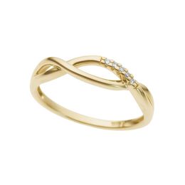 Firetti Diamantring »Schmuck Geschenk Gold 333 Damenring Goldring Diamant« mit Brillanten gelbgoldfarben-weißgoldfarben 16 Schöner, geschwungener Ring