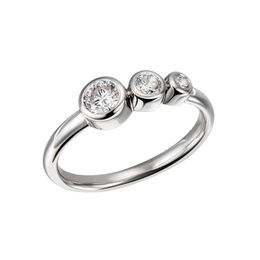 Firetti Fingerring »Schmuck Geschenk Silber 925 Silberring Ring glitzernd« mit Zirkonia (synth.) silberfarben-kristallweiß 58 Formschöner Damenring...