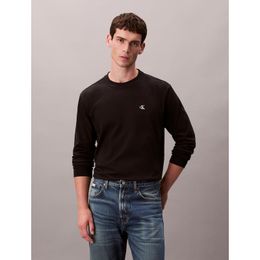 Calvin Klein Jeans Langarmshirt »LS EASY MONOGRAM TEE« Mit Rundhalsausschnitt, regular fit Black XL XL Langarmshirt von Calvin Klein Jeans Menswear