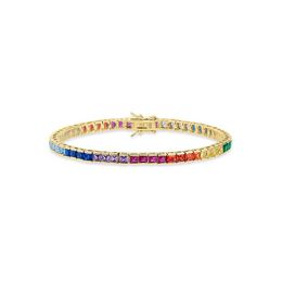 Bruno Banani Armband »Schmuck Geschenk Silber 925 Armschmuck Tennisarmband Regenbogen« mit Zirkonia (synth.) gelbgoldfarben-mehrfarbig + mehrfarbig...