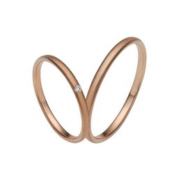 Firetti Trauring »Schmuck Geschenk Gold 375 Hochzeit Ehering "LIEBE"« Made in Germany, wahlweise mit oder ohne Brillant roségoldfarben 60 Eleganter...