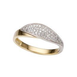 Firetti Fingerring »Schmuck Geschenk Gold 585 Damenring Goldring« mit Brillanten weißgoldfarben-gelbgoldfarben-weiß 16 Zauberhafter Ring für Damen