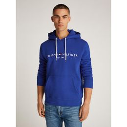Tommy Hilfiger Kapuzensweatshirt &raquo;TOMMY LOGO HOODY mit Kapuze und K&auml;ngurutasche&laquo;, unifarben, casual, regular fit, Baumwollmix, Kapuze Wedge Blue S...