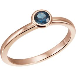Firetti Fingerring »Schmuck Geschenk Gold 375 Gold 585 Goldring Solitär« mit unterschiedlichen Edelsteinen Blautopas (beh.)-dunkelblau 52...