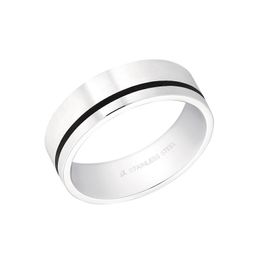 Amor Fingerring »Uni Chic« silbefarben-schwarz 58 Cool-stylisher Ring für Damen und Herren von der Marke Amor