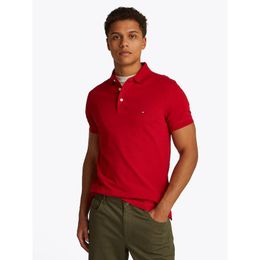Tommy Hilfiger Poloshirt »1985 SLIM POLO mit Stickerei und Piqué-Qualität« unifarben, casual, slim fit, Baumwollmix, Polokragen Medium Red XXL XXL...
