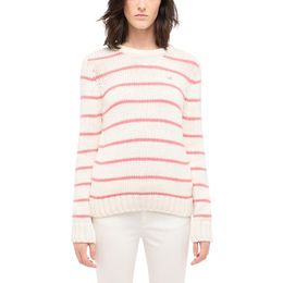 Mustang Rundhalspullover »Style Silas« Pink Stripe French Rivera L L Gestreifter Pullover von Mustang