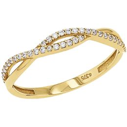 Amor Fingerring »2036754/-55/-56/-57/-77« mit Zirkonia (synth.) gelbgoldfarben-kristallweiß 56 Amor Damen Ring - dein neuer Alltags Begleiter in...