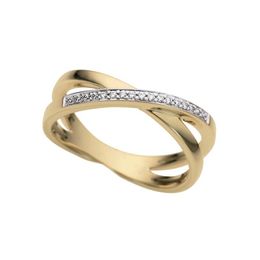 Firetti Diamantring »Schmuck Geschenk Gold 585 Damenring Goldring Diamant« mit Brillanten gelbgoldfarben-weißgoldfarben 16 Bezaubernder Ring in...