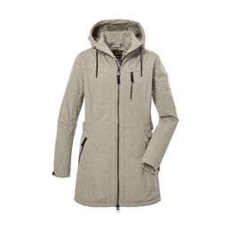 G.I.G.A. by Killtec G.I.G.A. DX BY KILLTEC Softshellparka »GW 46 WMN SFTSHLL PRK« Softshell Parka mit Teddyfell, abzippbare Kapuze, 8.000 mm Wassersäule hellbeige 42...