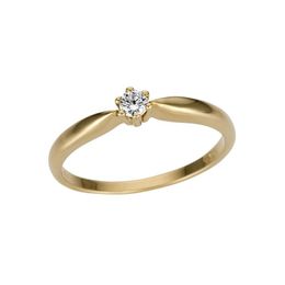 Firetti Goldring »Schmuck Geschenk Gold 375 Damenring Verlobungsring Goldring Solitär« mit Brillant gelbgoldfarben-weiß 16 Wunderschöner Damenring
