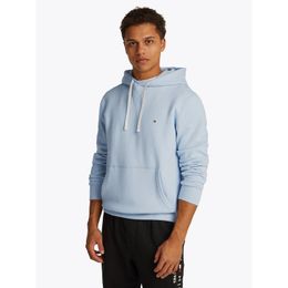 Tommy Hilfiger Hoodie »ESS SEASONAL FLEECE HOODY mit Kapuze und Kängurutasche« unifarben, casual, regular fit, Baumwollmix, Kapuze Breezy Blue M M...