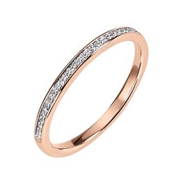 Firetti Diamantring »Schmuck Geschenk Gold 585 Damenring Verlobungsring Goldring Memoire« Made in Germany - mit Brillanten roségoldfarben-weiß 58...