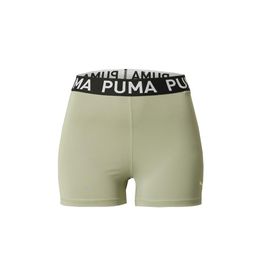 Puma Sportshorts 'Strong 3' Damen Gr&ouml;&szlig;e XL pastellgr&uuml;n / schwarz / wei&szlig;