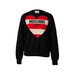 Moschino Jeans Pullover Damen Gr&ouml;&szlig;e XS pastellpink / rot / schwarz
