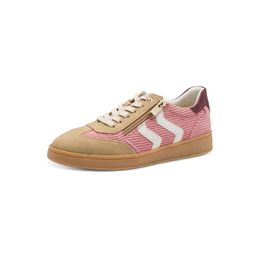 Marco Tozzi Sneaker Damen Gr&ouml;&szlig;e 36 camel / pitaya / weinrot / wei&szlig;