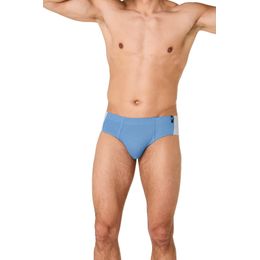 Herren Slips grau-meliert-mittelblau Gr&ouml;&szlig;e 6