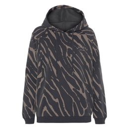 Lascana Damen Kapuzensweatshirt, dunkelgrau-taupe, Gr&ouml;&szlig;e 44/46