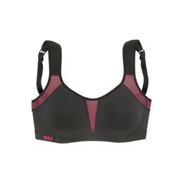 H.I.S. H.I.S Damen Sport-BH, schwarz-pink, Gr&ouml;&szlig;e 90D